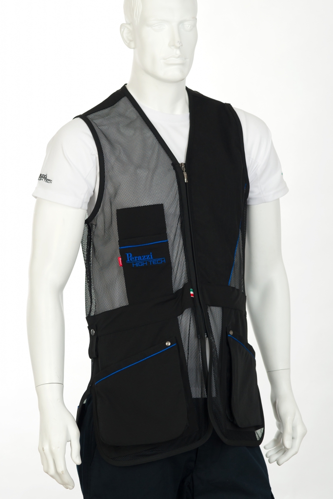 Left-handed shooting vest high-tech model