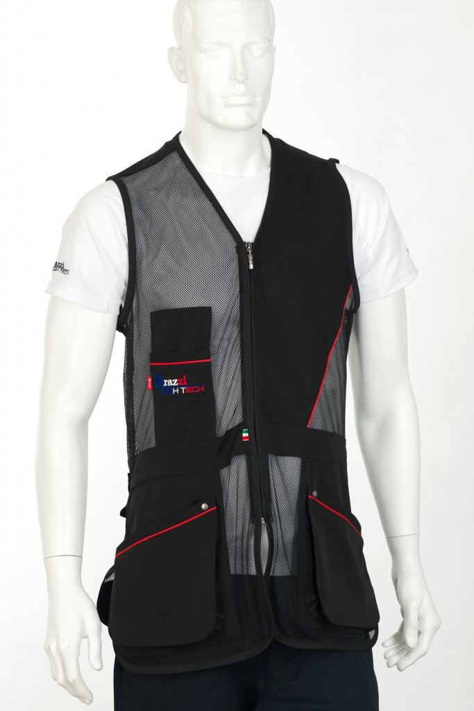 Left-handed shooting vest high-tech model